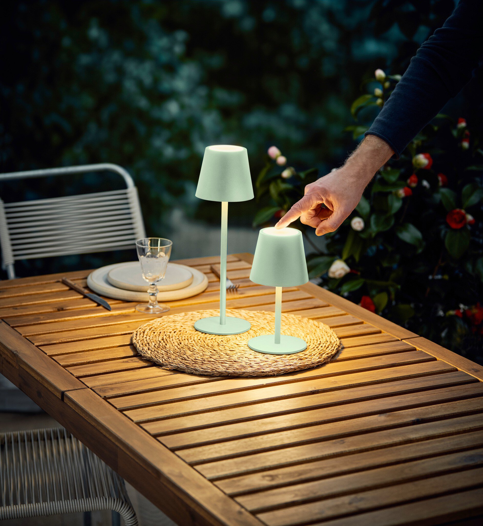LED-Tischleuchte, Akku, grün - 2 Stück | Betty Bossi